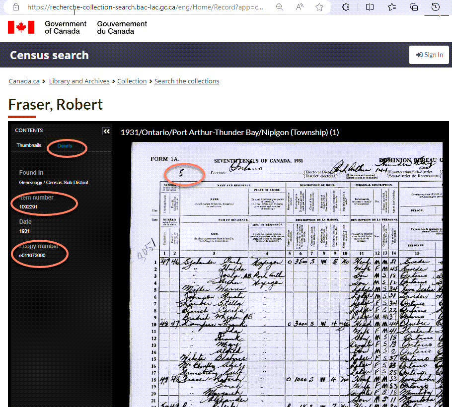 Library and Archives Canada 1931 Census | Evidence Explained